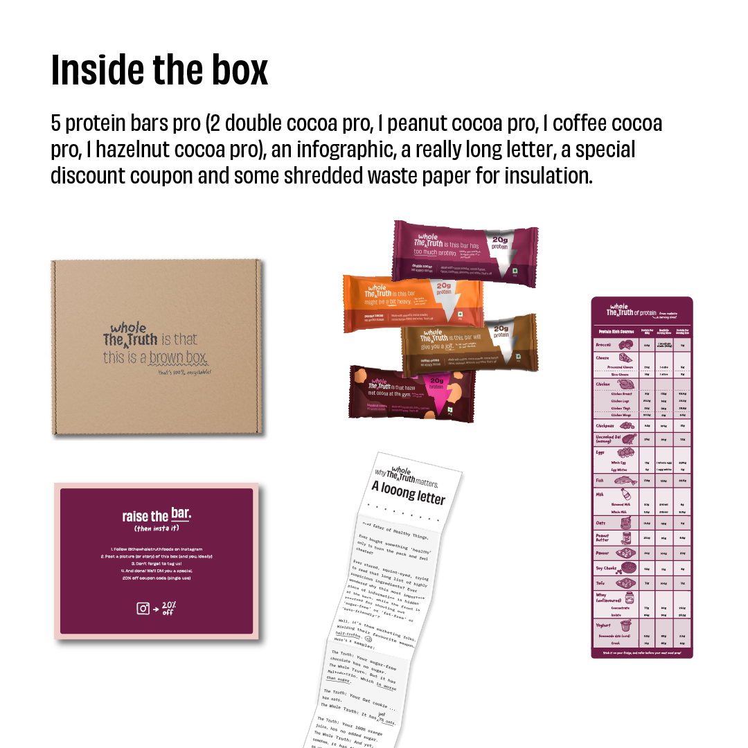 All in One - Protein Bars Pro - Box of 5 - The Whole Truth Foods